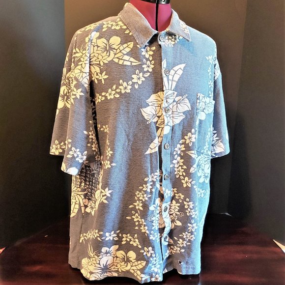 Point Zero | Shirts | Barkcloth Point Zero Island Paradise Casual Shirt ...